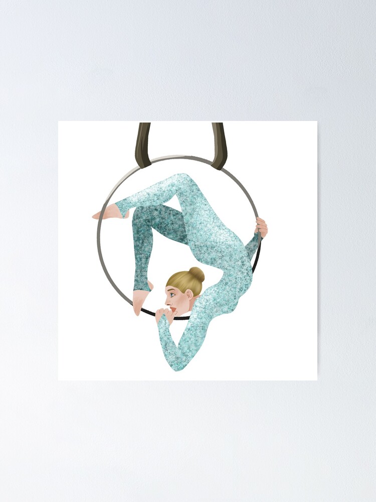 "Contortionist acrobat with an aerial ring 2" Poster for Sale by ...