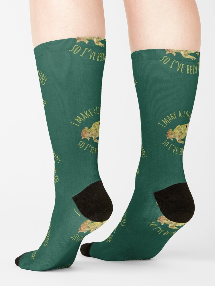 "Toad Pun" Socks by amymh | Redbubble