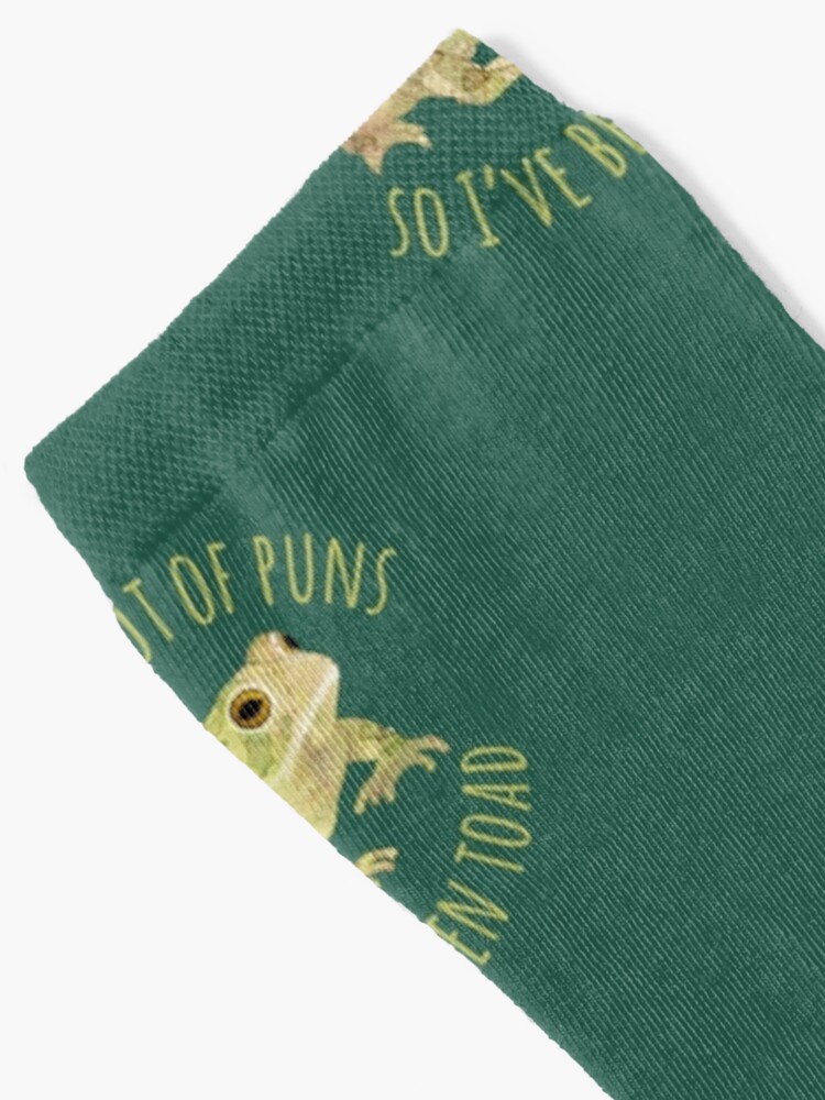 "Toad Pun" Socks by amymh | Redbubble