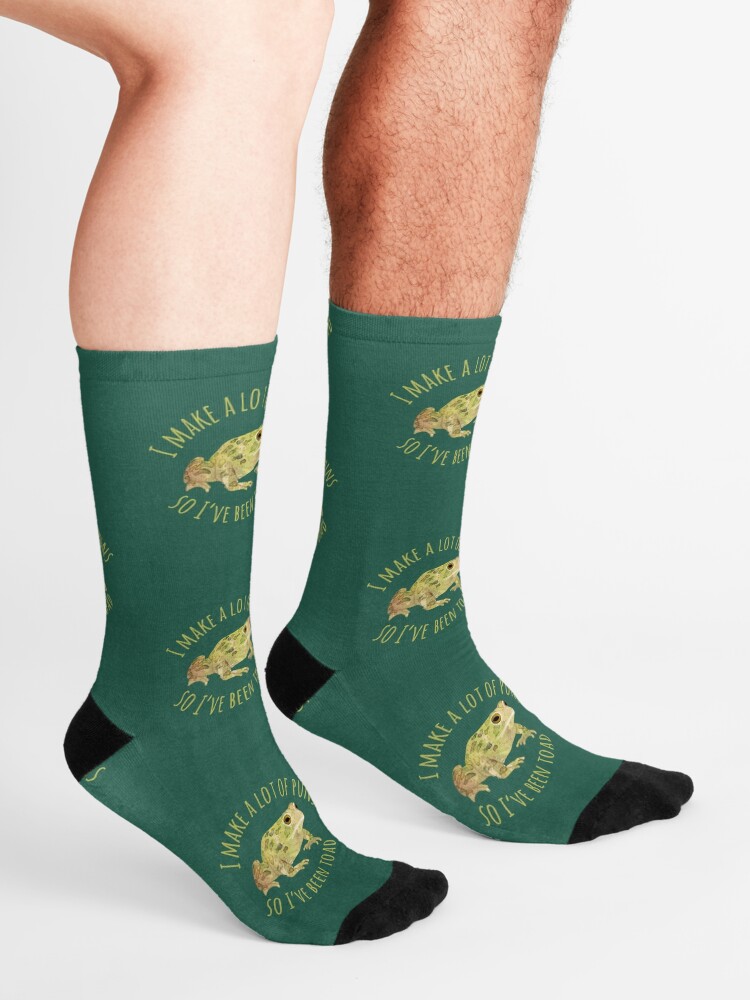 "Toad Pun" Socks by amymh | Redbubble