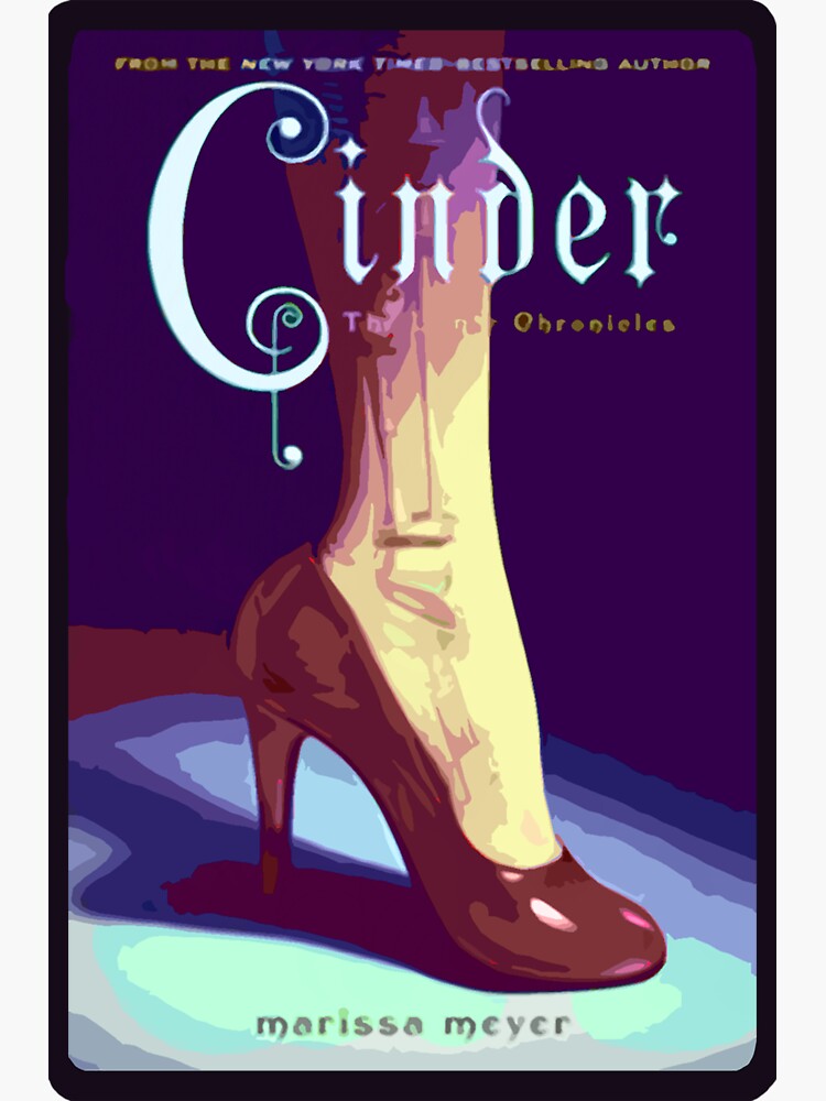 "Cinder book cover " Sticker for Sale by Polina-spaghett | Redbubble