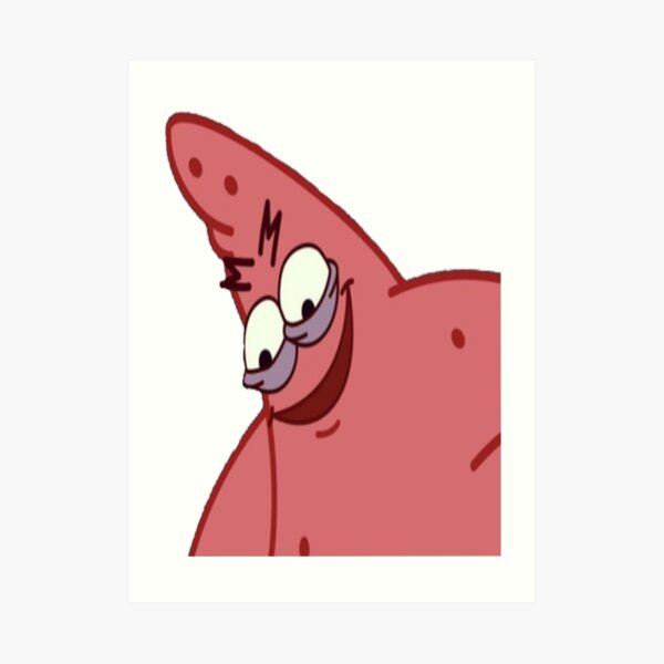"Patrick Star Sinister Meme" Art Print by Azpekt | Redbubble