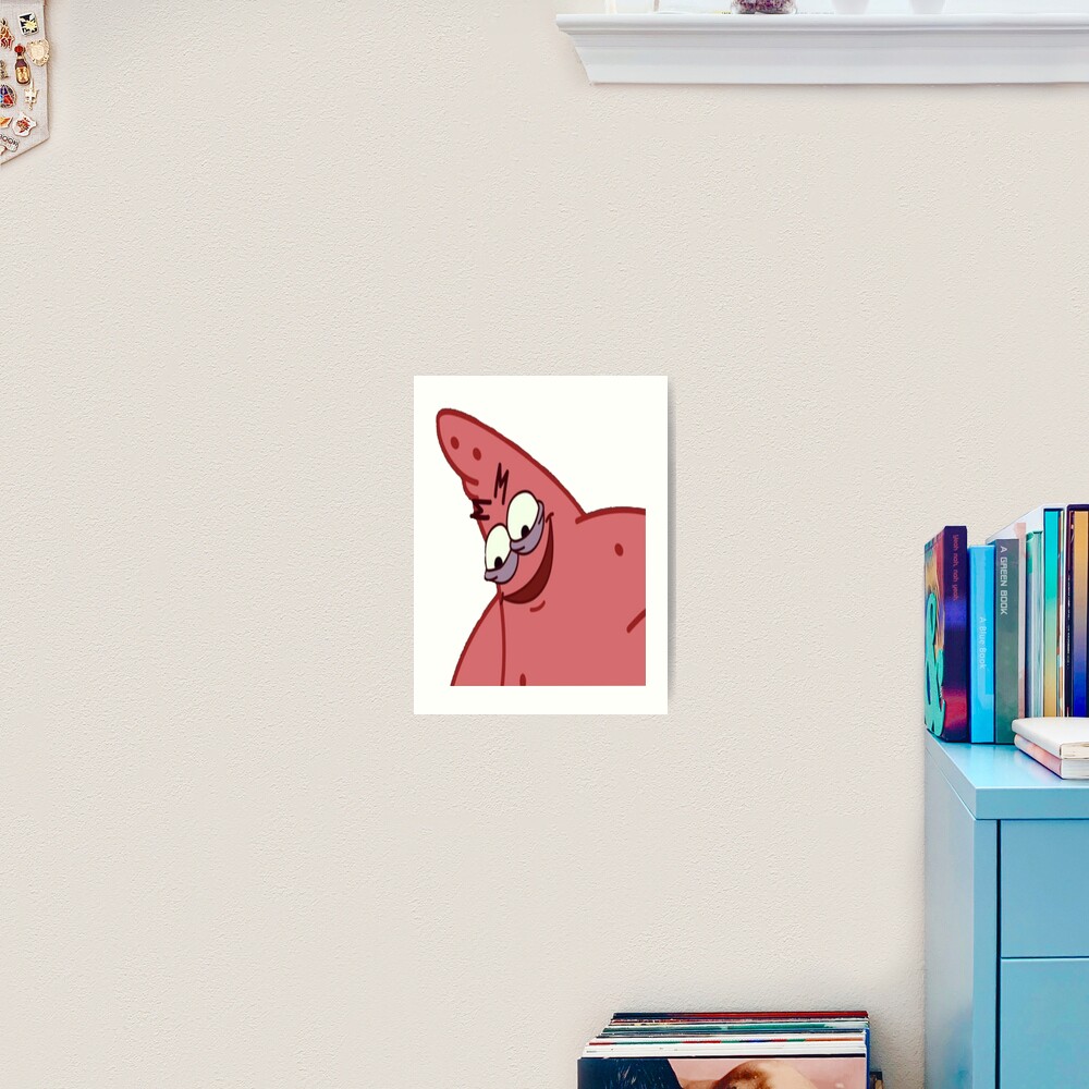 "Patrick Star Sinister Meme" Art Print by Azpekt | Redbubble