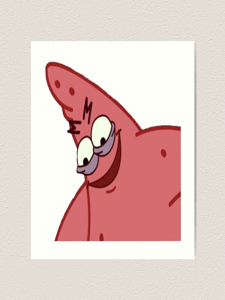 "Patrick Star Sinister Meme" Art Print by Azpekt | Redbubble