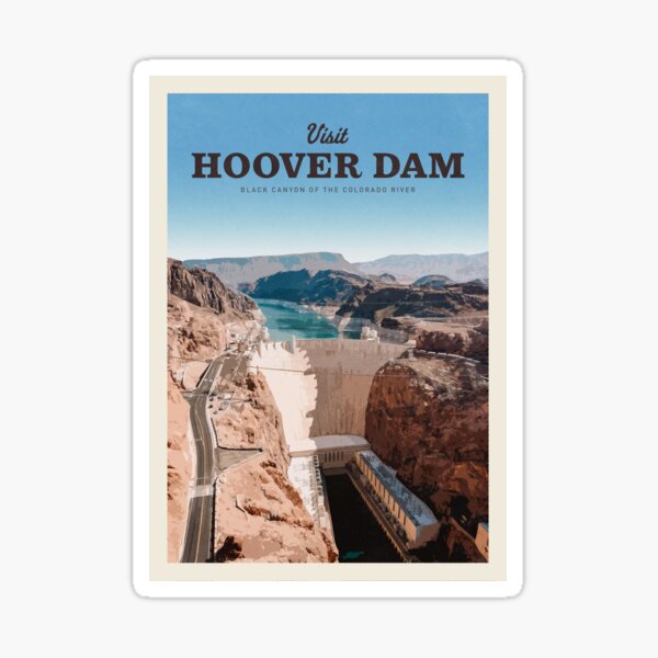 "Visit Hoover Dam" Sticker by CallumGardiner | Redbubble