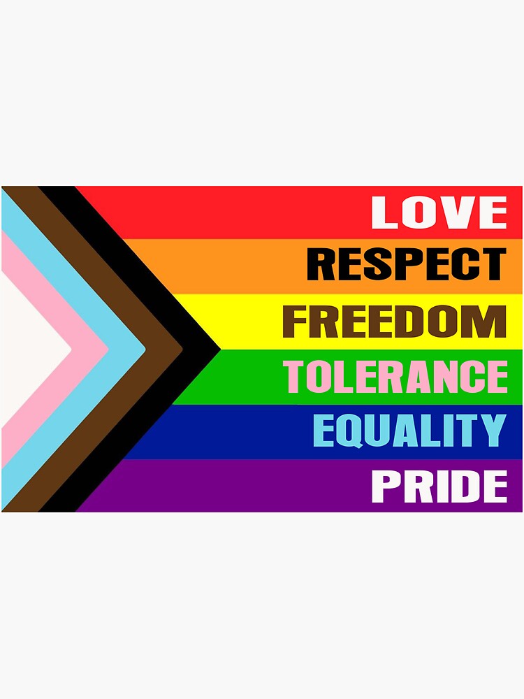 "progress pride flag forever" Sticker for Sale by CarltonSnow | Redbubble