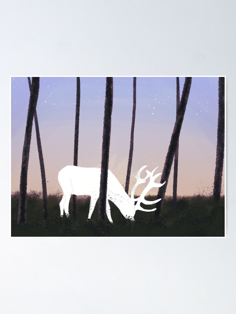 "Magic Stag" Poster for Sale by aeredeyn | Redbubble