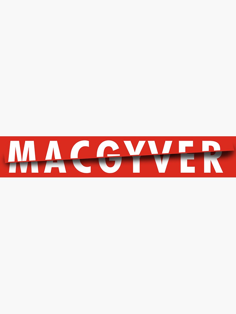 "Rebooted MacGyver Sliced Text Effect " Sticker by natalieveaustin ...