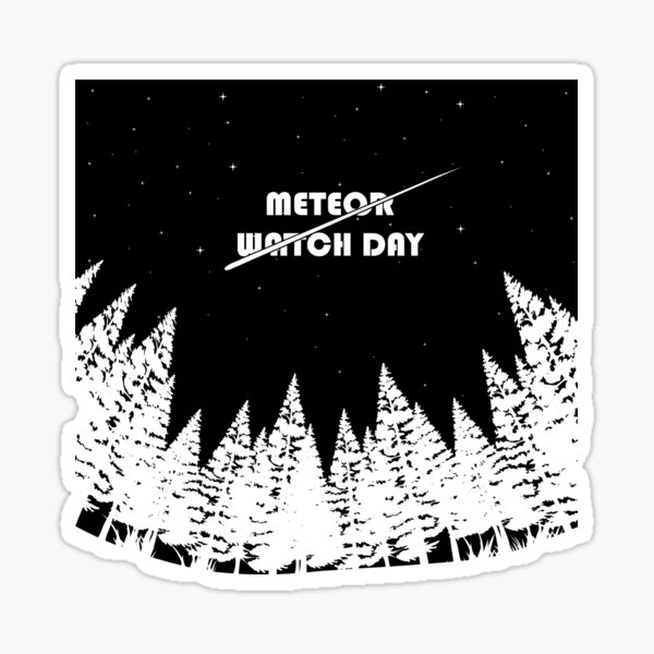 "Meteor Watch" Sticker for Sale by artworkbyrihen | Redbubble