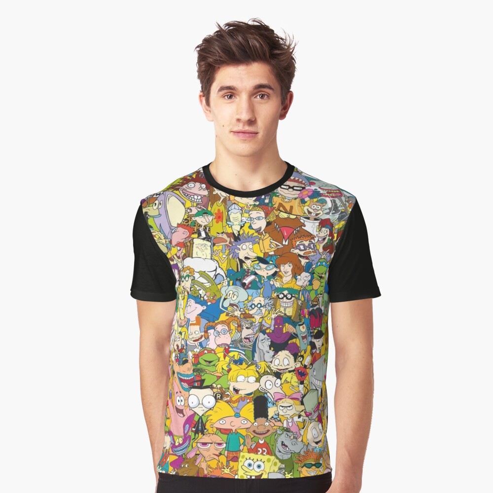 "90s Cartoons" T-shirt for Sale by -JustJames- | Redbubble | 90s ...