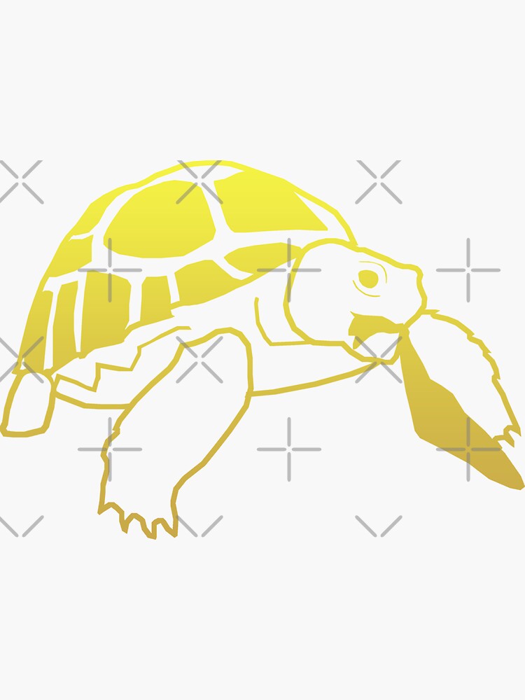 "Yellow Manja the Tortoise" Sticker by TeamManja | Redbubble