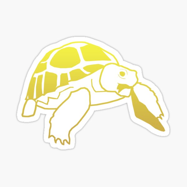 "Yellow Manja the Tortoise" Sticker by TeamManja | Redbubble