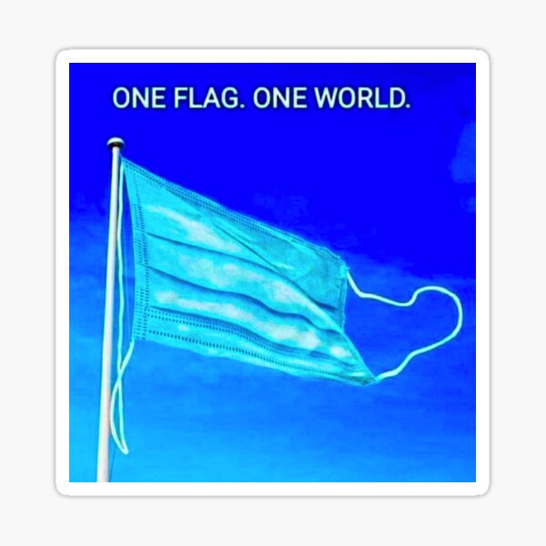 "One Flag. One World." Sticker by Ccbbtr | Redbubble