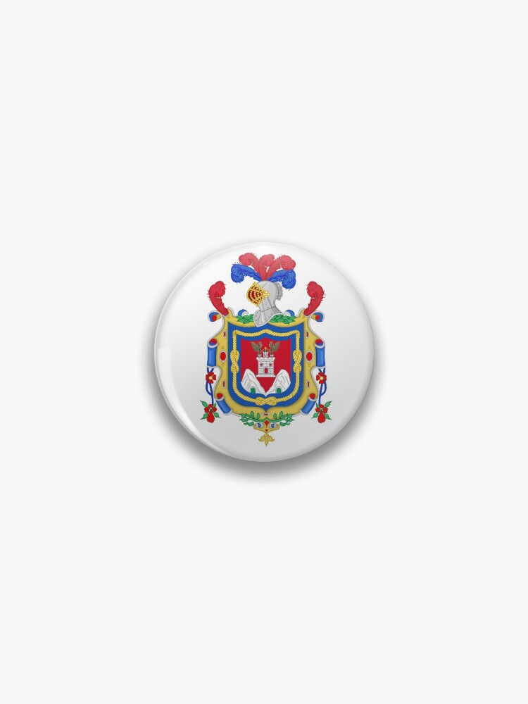 "Quito Coat of Arms, Ecuador" Pin for Sale by Tonbbo | Redbubble