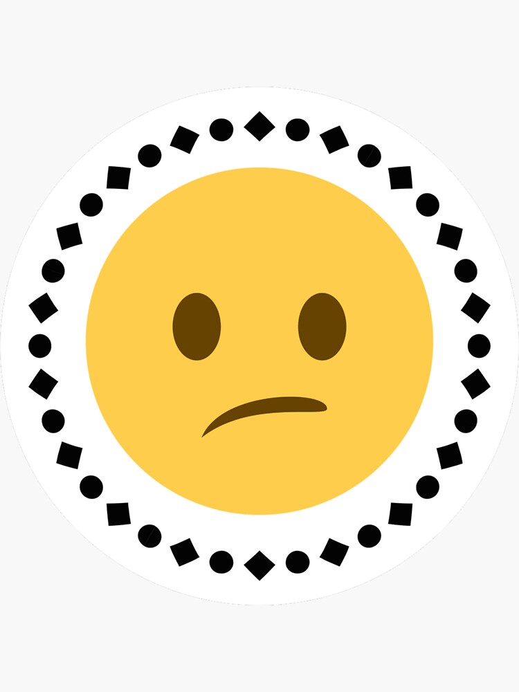 "Sad Confused Face" Sticker for Sale by stephigh | Redbubble