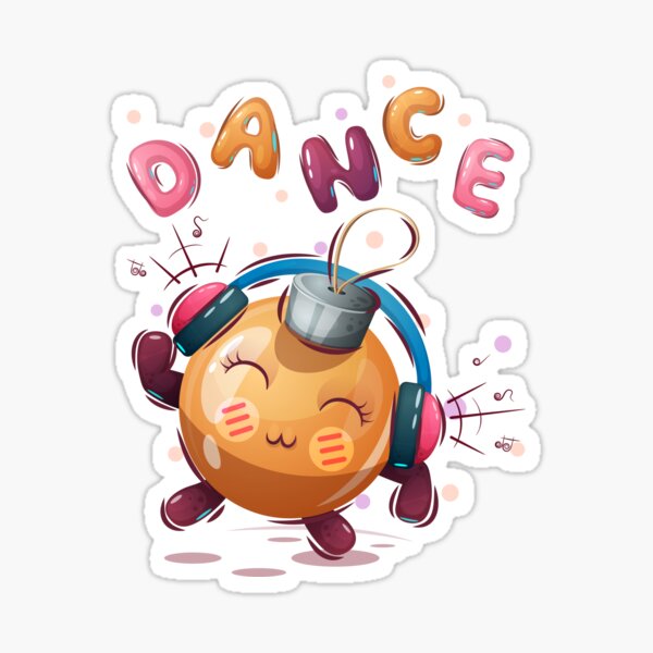 "cute cartoon dance" Sticker by obada9 | Redbubble