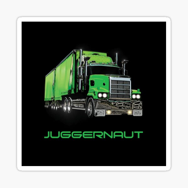 "Green Juggernaut" Sticker by QuarterMoon | Redbubble