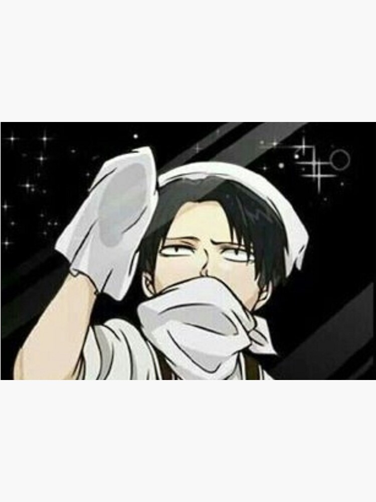 "Attack on Titan Levi Cleaning" Mask for Sale by xSleepyQueenx | Redbubble