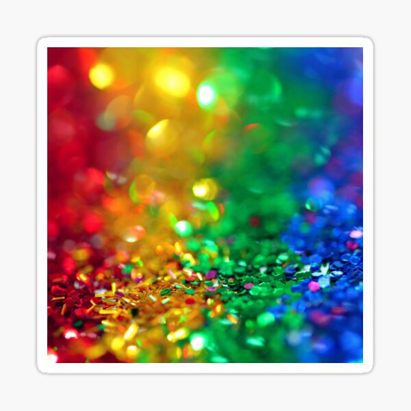 "Rainbow glitter" Sticker by angieanguk | Redbubble