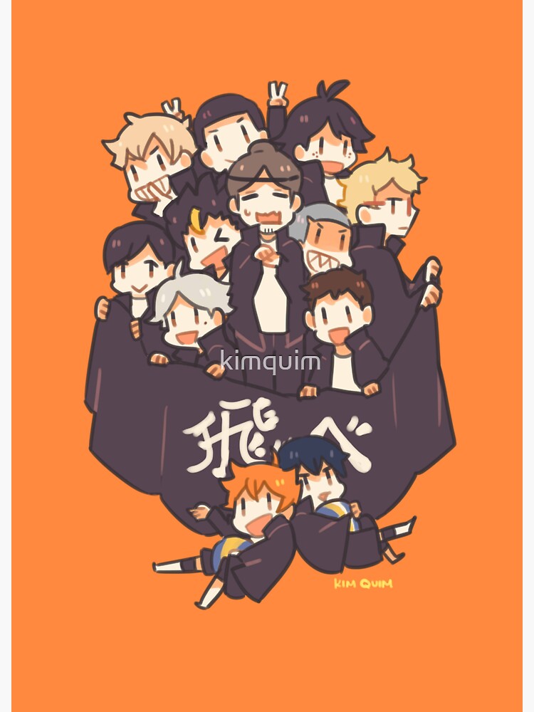 "Haikyuu!! Team Karasuno" Sticker for Sale by kimquim | Redbubble