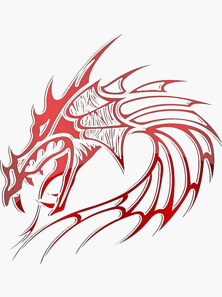 "Red Dragon graphic" Sticker for Sale by robertsmith201 | Redbubble