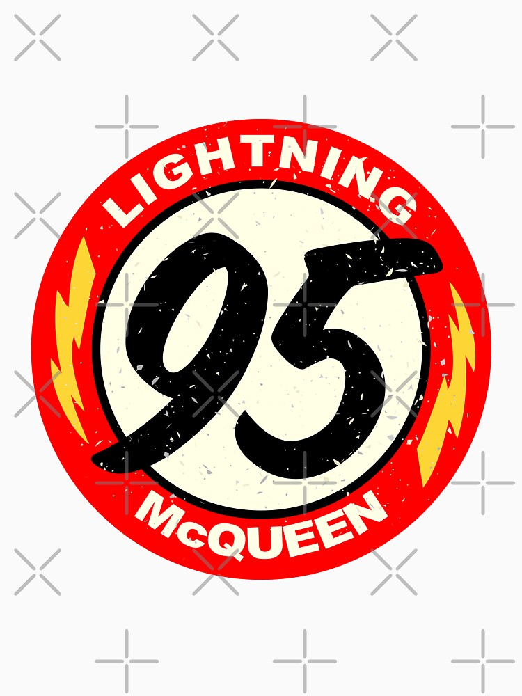 "Lightning McQueen symbol number sticker, shirt, mask, ..." T-shirt by ...