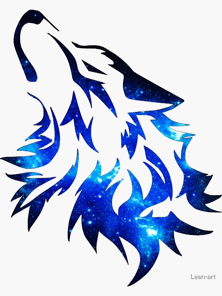 "Galaxy Wolf" Sticker for Sale by Leen-art | Redbubble
