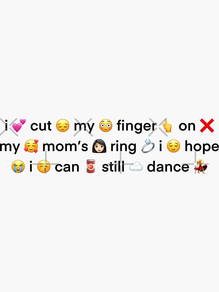 I Cut My Finger On My Moms Ring Tiktok Sticker For Sale By
