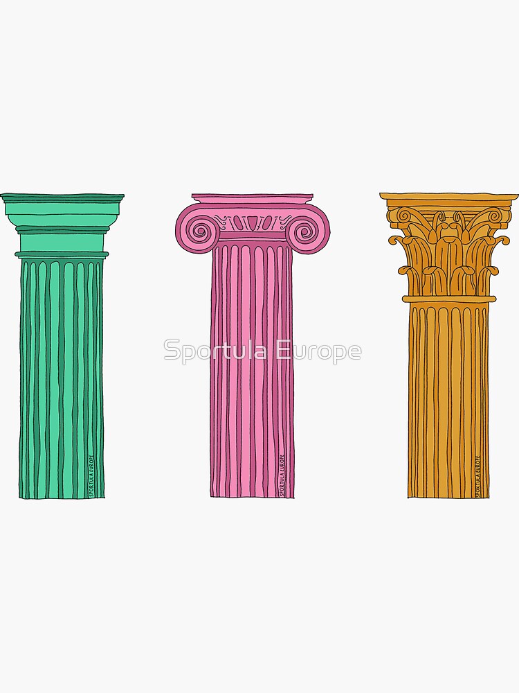 "Columns Pack of 3" Sticker for Sale by SportulaEurope | Redbubble