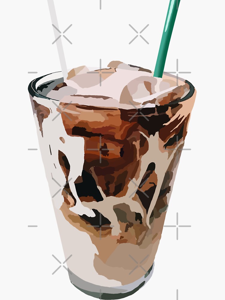 "Iced Coffee" Sticker for Sale by Drawingsbydraz | Redbubble