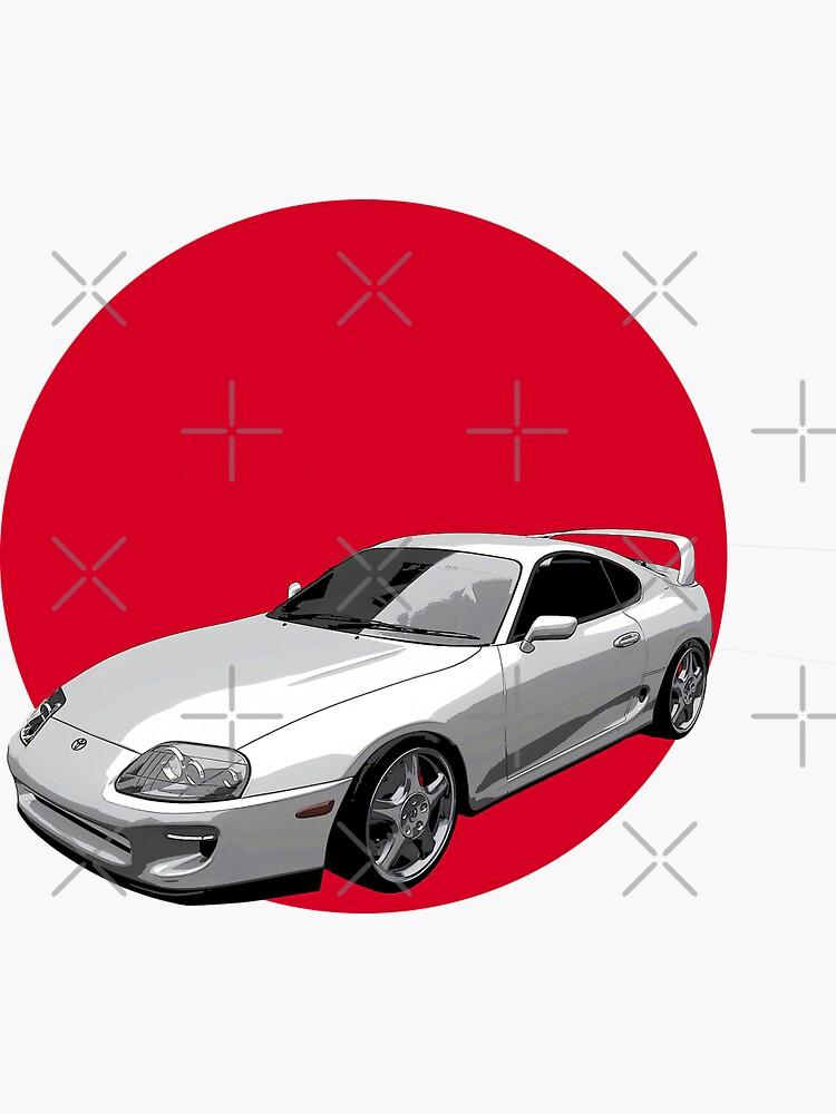 "Toyota Supra MK4" Sticker by TakoDesigns | Redbubble