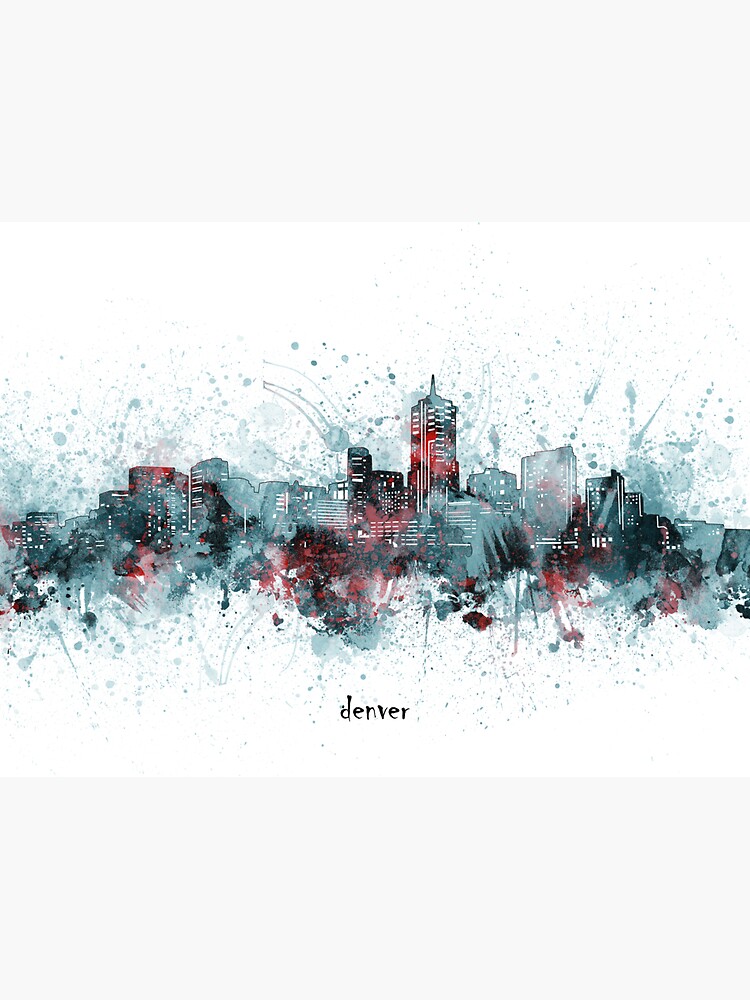 "denver skyline" Sticker for Sale by BekimART2 | Redbubble