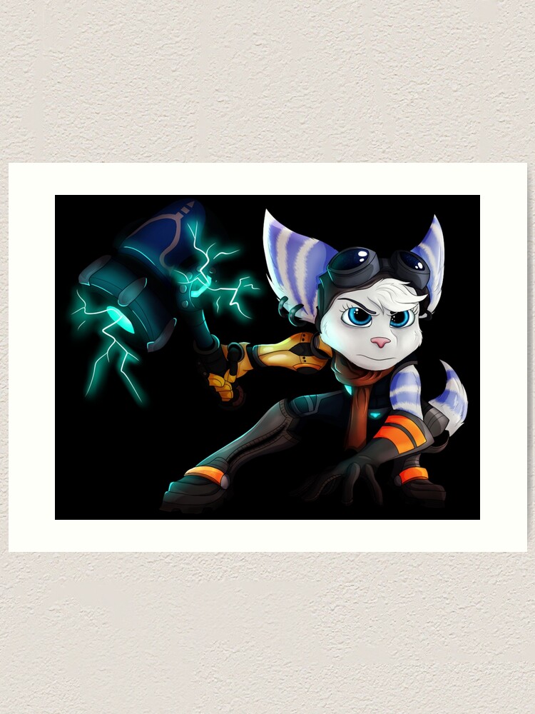 "Rivet, Lombax Girl - Rift Apart" Art Print by DragonessAnim | Redbubble