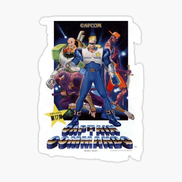 "Captain Commando Poster" Sticker by CDSmiles | Redbubble