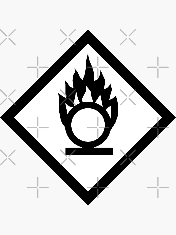 "Pictogram "Oxidizing"" Sticker for Sale by WilliamPaterson | Redbubble