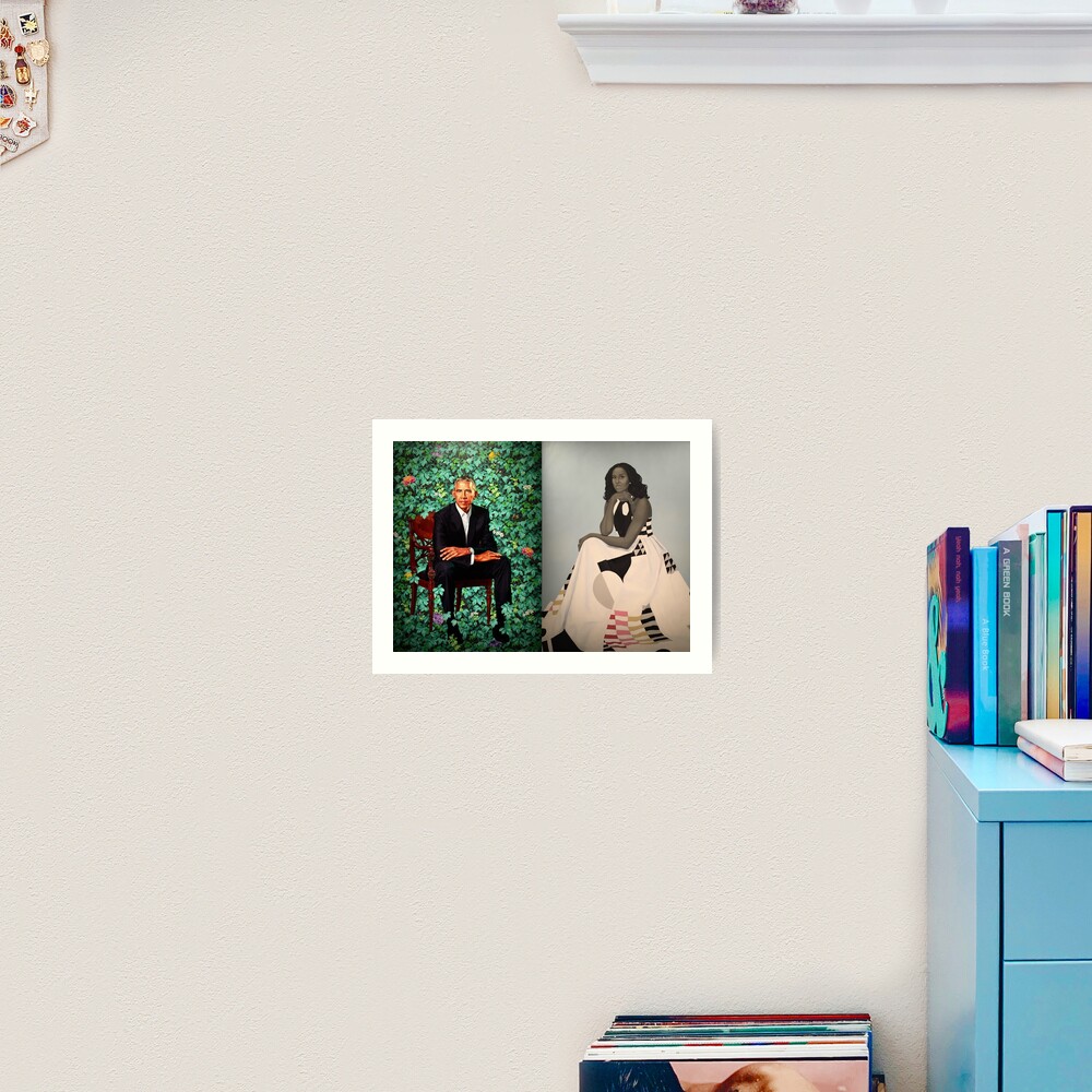 "Barack and Michelle Obama's portraits " Sticker for Sale by ...