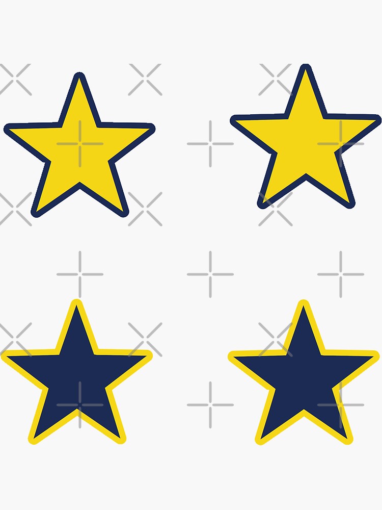 "blue and yellow stars" Sticker for Sale by sophieromiller | Redbubble