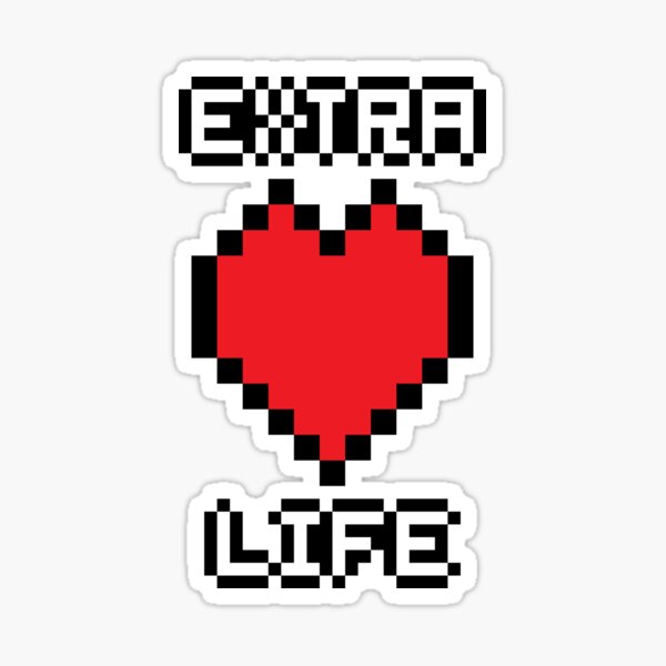 "Extra Life" Sticker for Sale by pai-thagoras | Redbubble