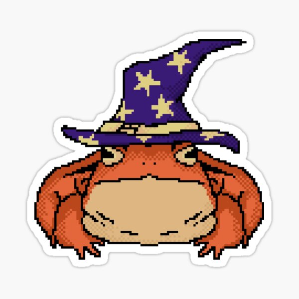 "Tomato Frog Wizard Pixel Art" Sticker by Ronnie1107 | Redbubble