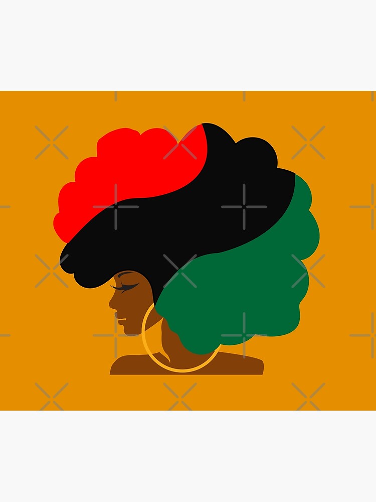 "Pan African Flag Afro Girl" Tapestry for Sale by blackartmatters ...