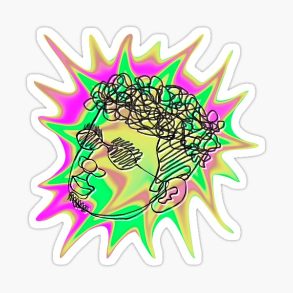 "Melted cool guy" Sticker by marcelamonos | Redbubble