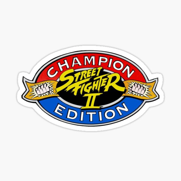 "SF2 CHAMPION EDITION" Sticker for Sale by miraclearcade | Redbubble