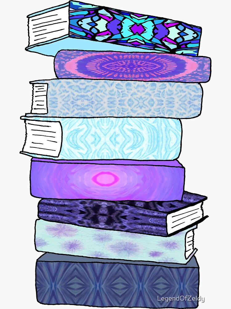 "Stack of Blue Books" Sticker for Sale by LegendOfZeldy | Redbubble