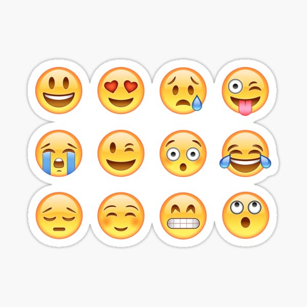 "Face emojis" Sticker for Sale by Matthew554a | Redbubble