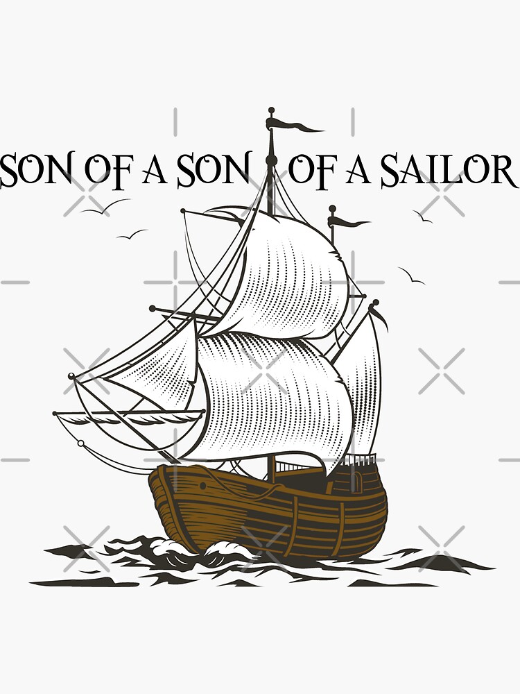 "Son of a Son of a Sailor" Sticker for Sale by ParrotHeadSwag | Redbubble