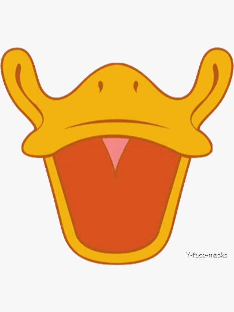"Donald Duck mouth" Sticker by Y-face-masks | Redbubble