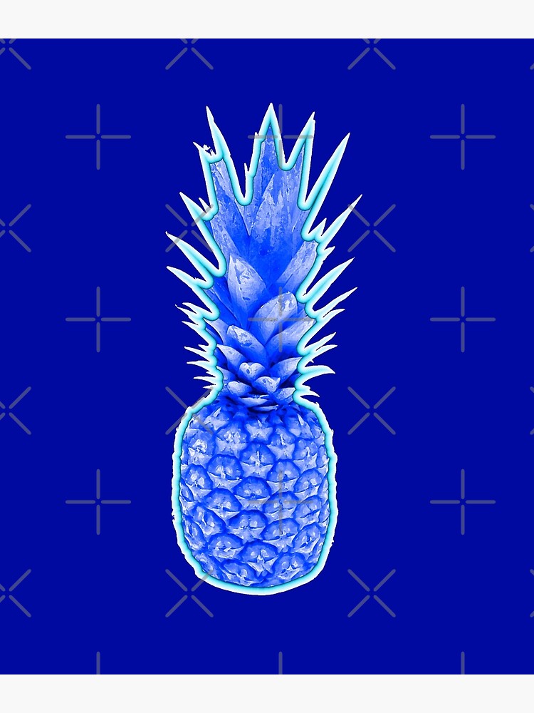 "Cute Pineapple in Blue Design - Fineapple for Summer fruits lover ...