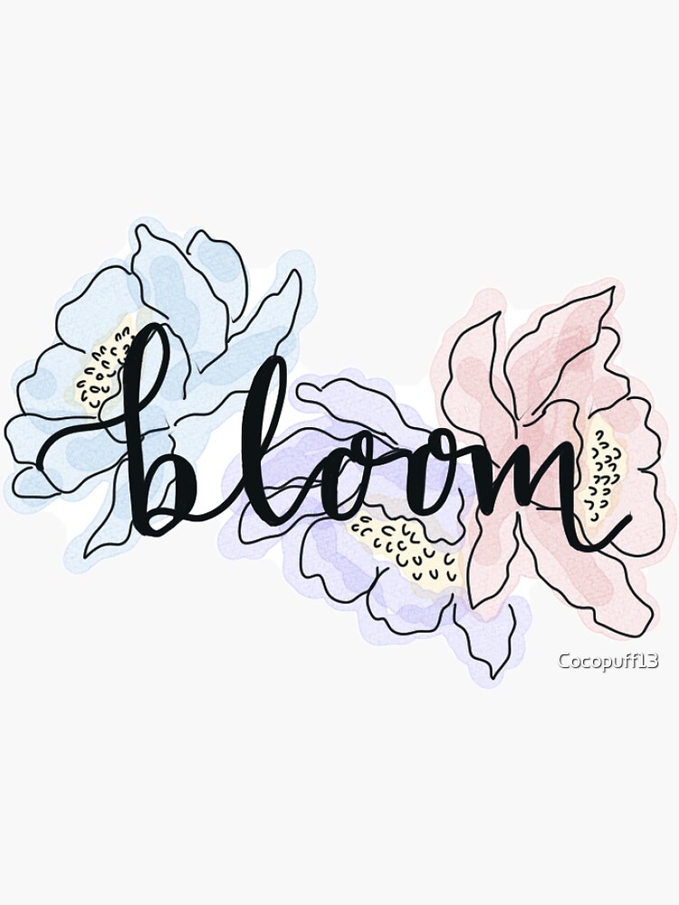 "Bloom Flower Sticker" Sticker by Cocopuff13 | Redbubble