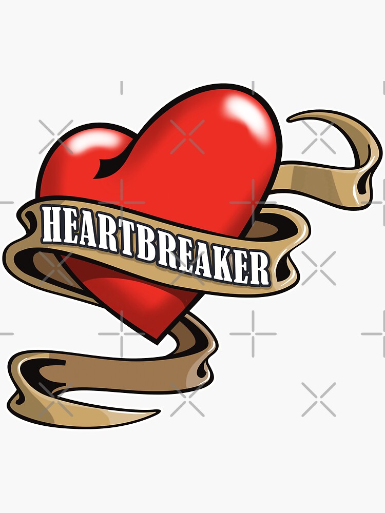 "Heartbreaker tattoo" Sticker for Sale by Neonyx2020 | Redbubble