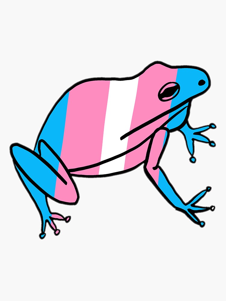 "Trans Pride Frog" Sticker by Creme-Puff | Redbubble